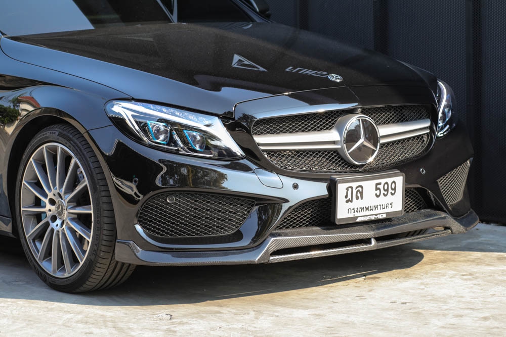 ลิ้นหน้า Carbon Fiber W205 C-Class ทรง DTM – FLINSTONE AUTOPARTS