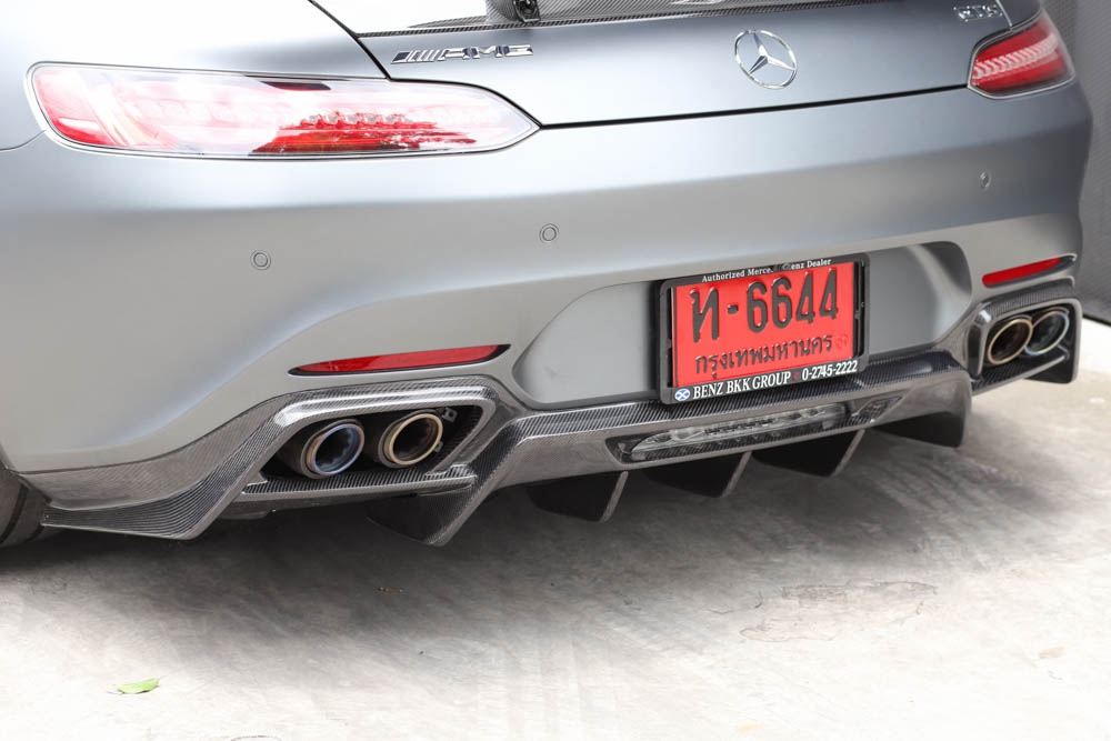 ดิฟฟิวเซอร์ Cabon Fiber W190 AMG GT ทรง Renntech – FLINSTONE AUTOPARTS
